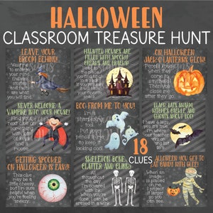 Classroom Halloween Treasure Hunt - School Halloween Treasure Hunt ...