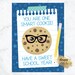 Back to School Cookie Gift Tag - Chocolate Chip Cookie Gift Tag - Back ...