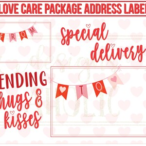 Sending You Love Care Package Printables & Address Label - Thinking of ...