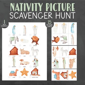 Picture Christmas Nativity Scavenger Hunt - Toddler Nativity Picture ...