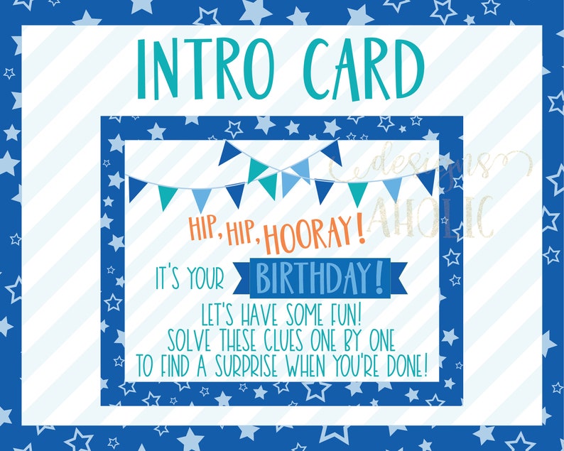 Difficult Birthday Treasure Hunt Clues - Adult or Teen Birthday ...