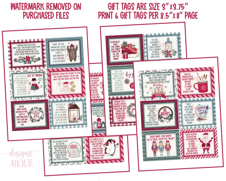12 Days of Christmas Gift Tags Printable 12 Days of - Etsy