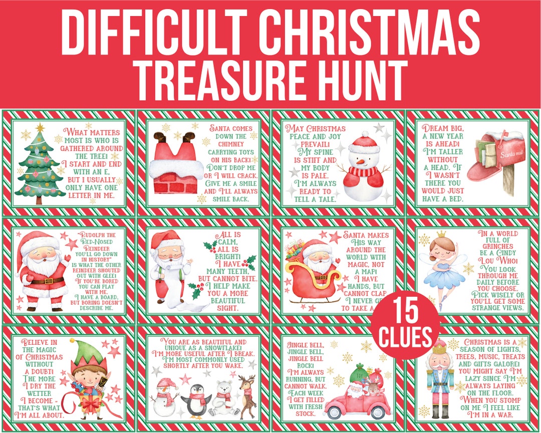 NEW Difficult Christmas Treasure Hunt Version 2 Difficult Christmas ...