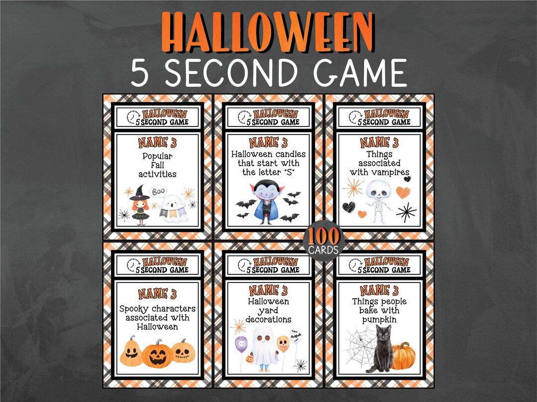 NEW Halloween 5 Second Game - Halloween Five Second Game - Halloween ...