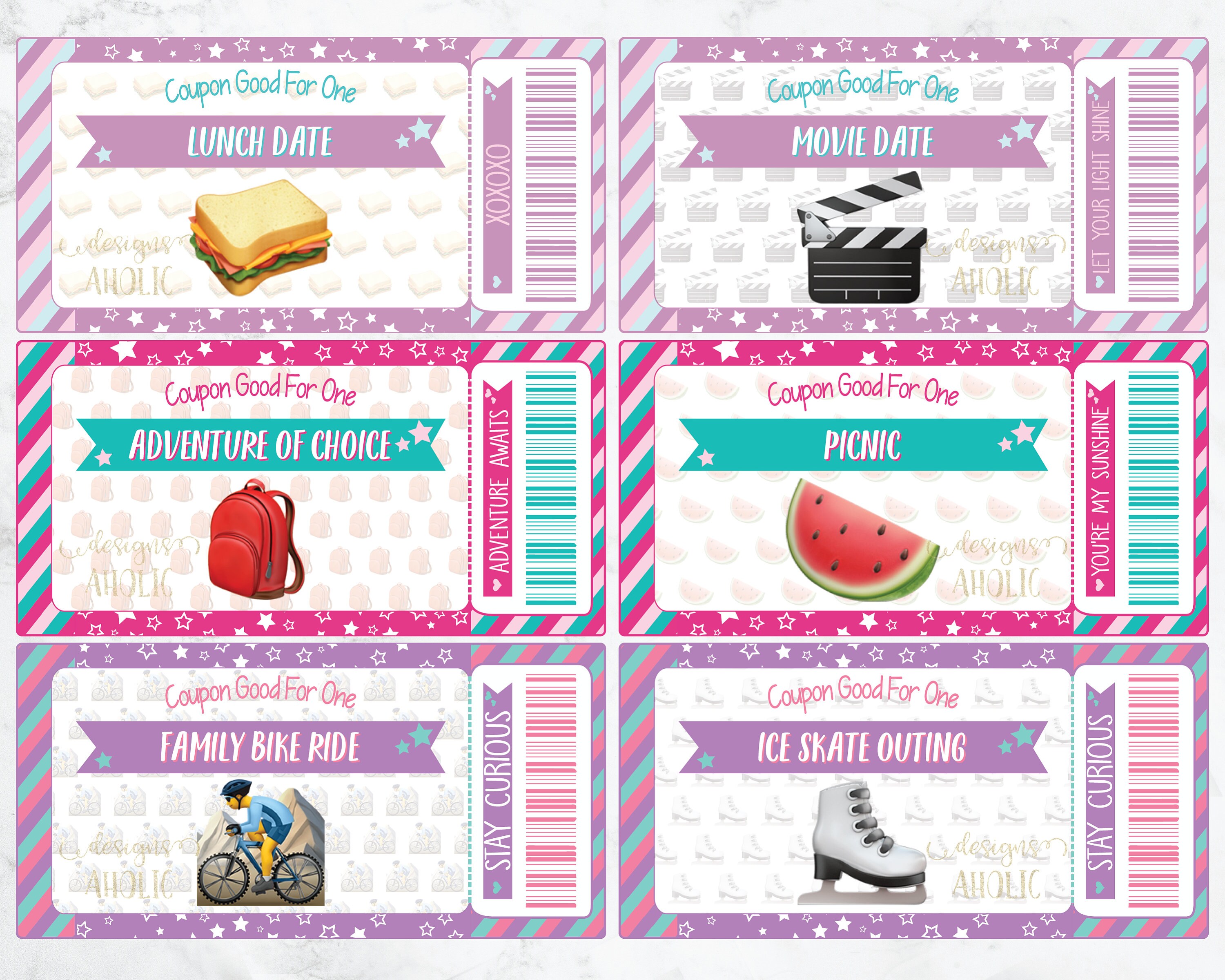 Printable Emoji Reward Coupons for Kids Kid Reward Coupons - Etsy