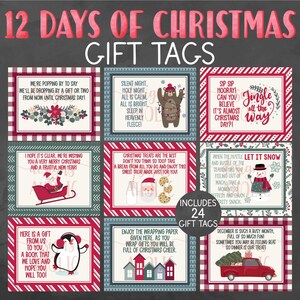 12 Days of Christmas Gift Tags - Printable 12 Days of Christmas Gifts ...
