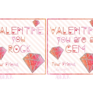 Ring Pop Valentine Cards - Gem Valentines - Ring Pop Valentine ...