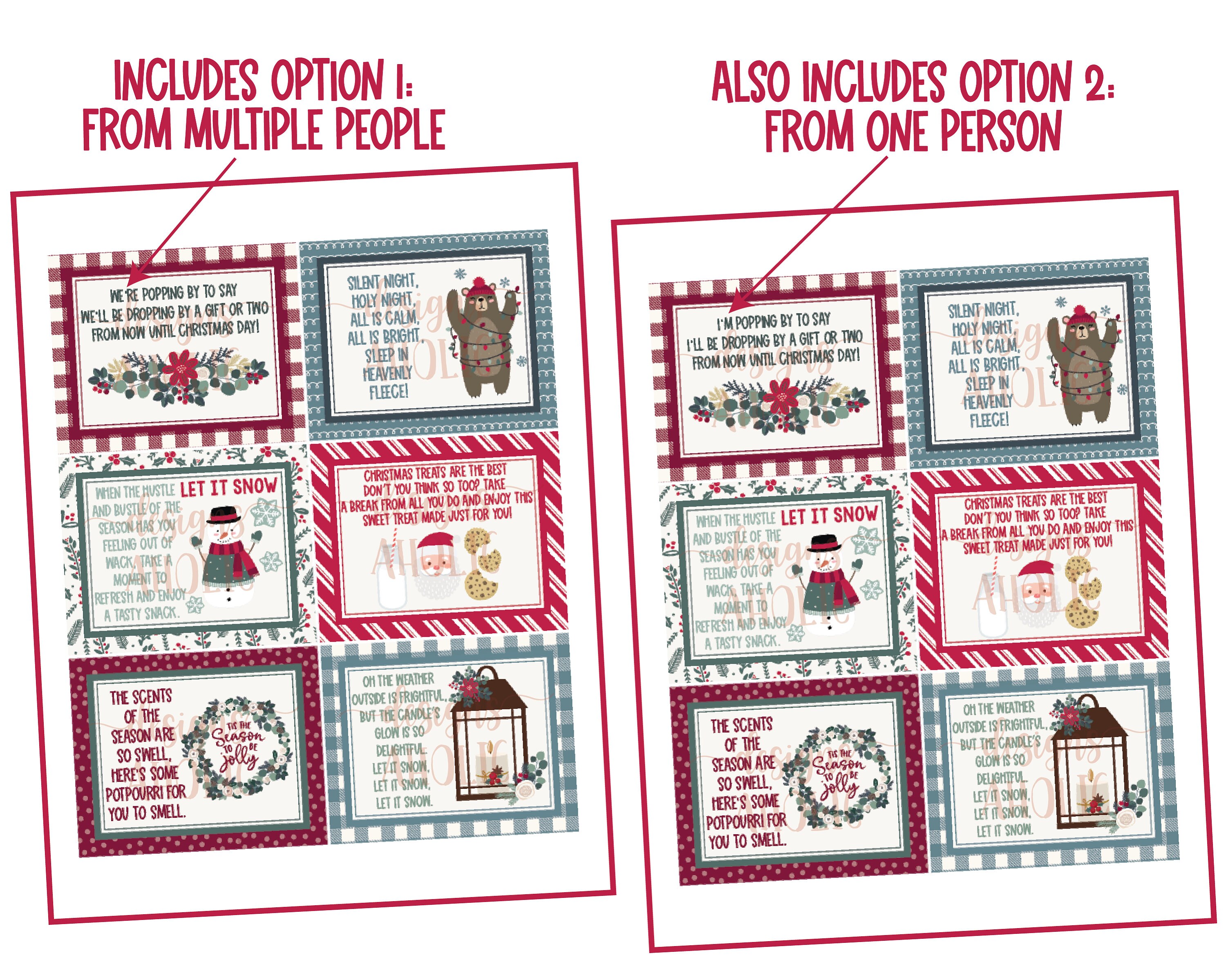 12 Days of Christmas Gift Tags - Printable 12 Days of Christmas Gifts ...