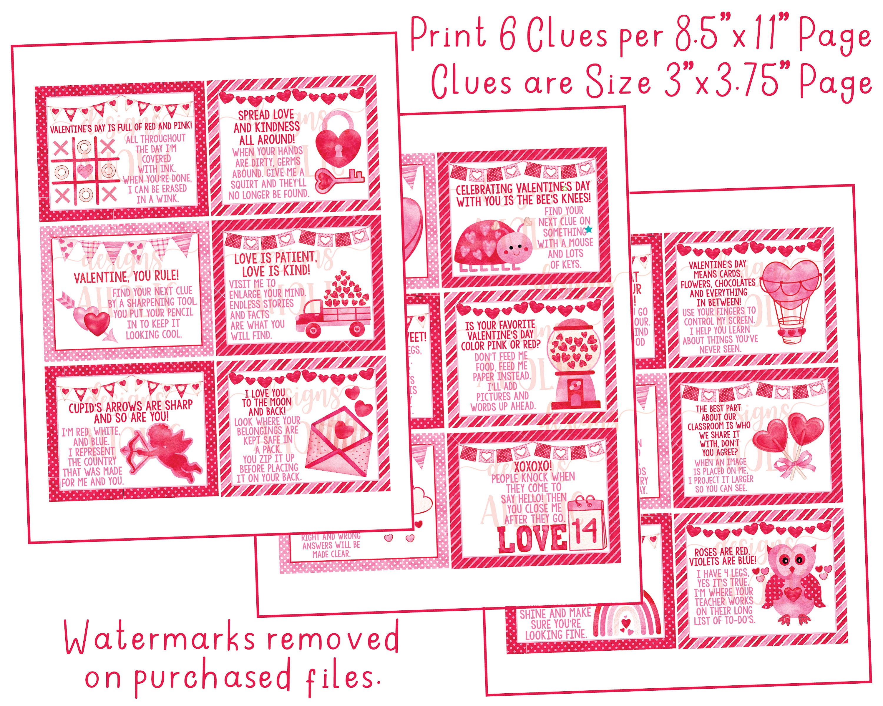 Classroom Valentine's Day Treasure Hunt - Classroom Valentines ...