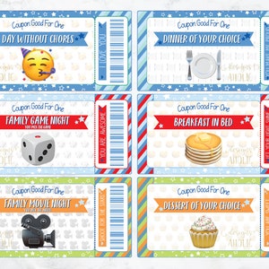 Printable Emoji Reward Coupons for Kids - Kid Reward Coupons - Gift ...