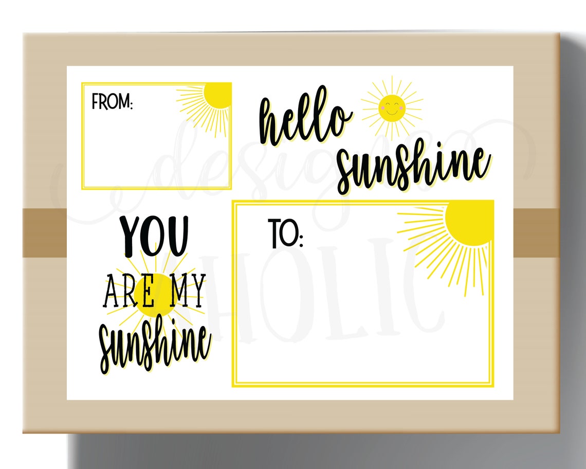 Sunshine Care Package Bundle Sunshine Box Printables Address - Etsy