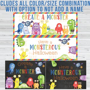 Create a Monster Bag Topper Label Treat Bag - Make a Monster Bag Topper ...