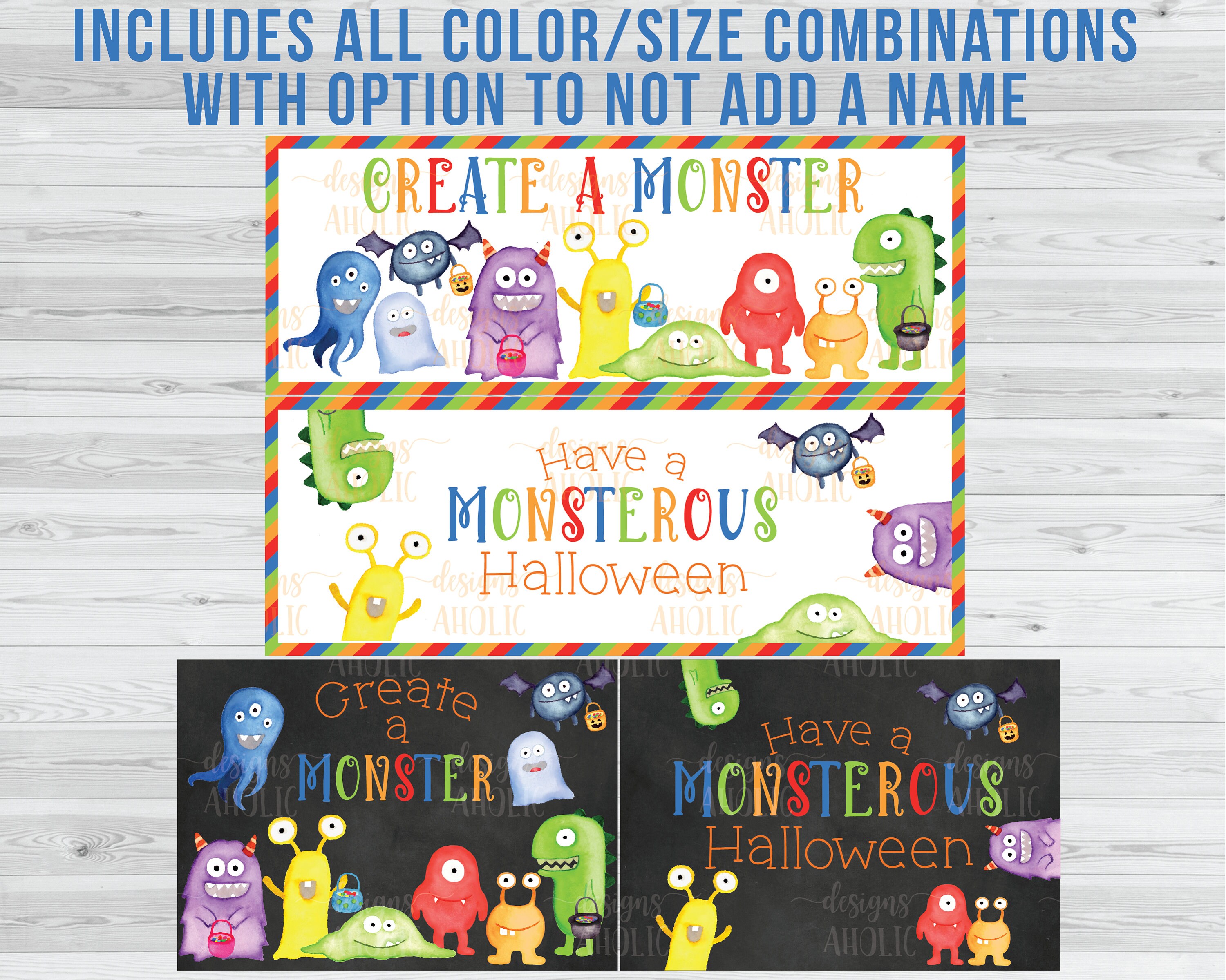 Create a Monster Bag Topper Label Treat Bag - Make a Monster Bag Topper ...