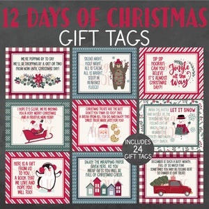 12 Days of Christmas Gift Tags Printable 12 Days of Christmas Gifts ...