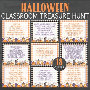 Classroom Halloween Treasure Hunt - School Halloween Treasure Hunt ...
