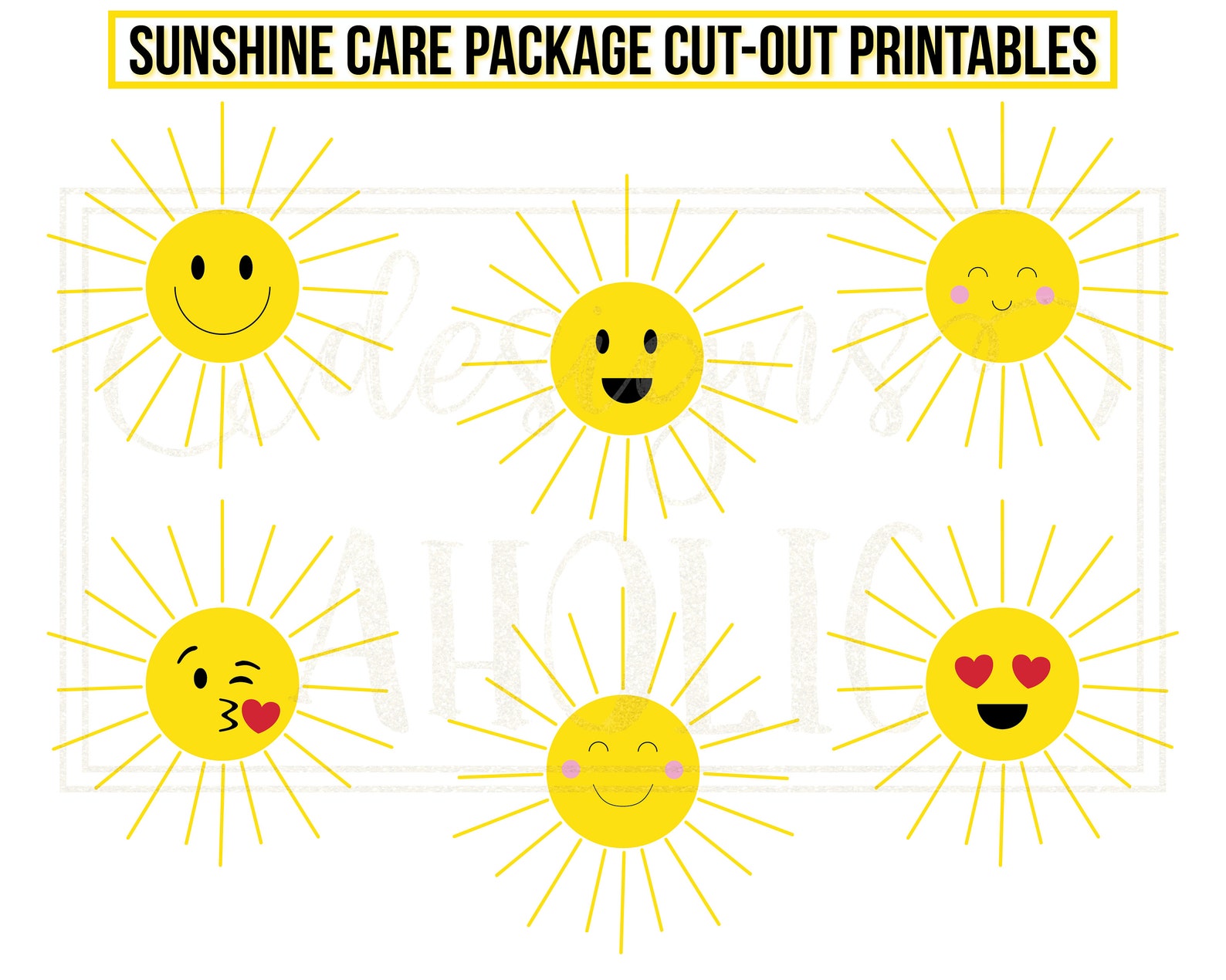 Sunshine Care Package Bundle Sunshine Box Printables Address - Etsy
