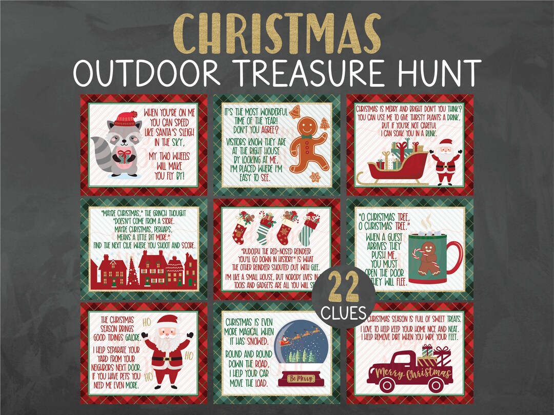 Outdoor Christmas Treasure Hunt Outdoor Christmas Scavenger Hunt ...