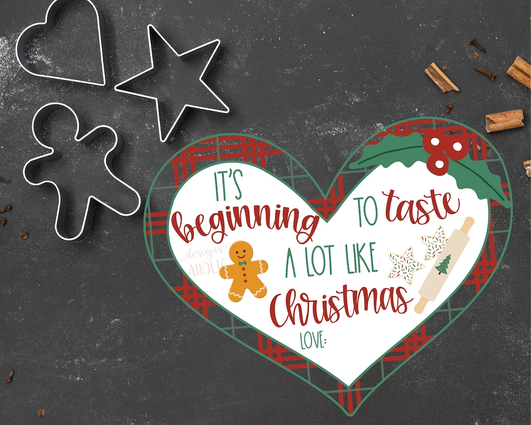 Christmas Treat Gift Tag - Christmas Cookie Gift Tag - Christmas Gift ...