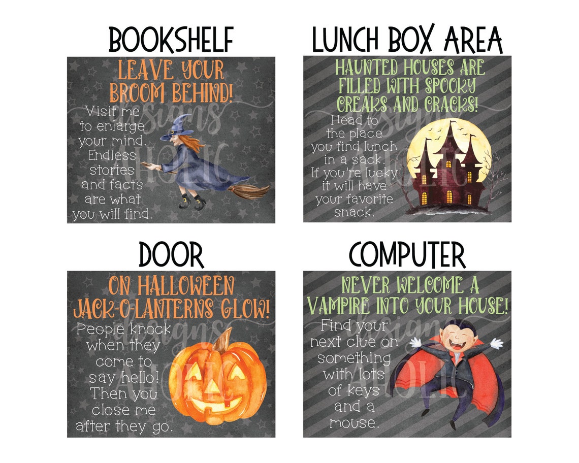 Classroom Halloween Treasure Hunt - School Halloween Treasure Hunt ...