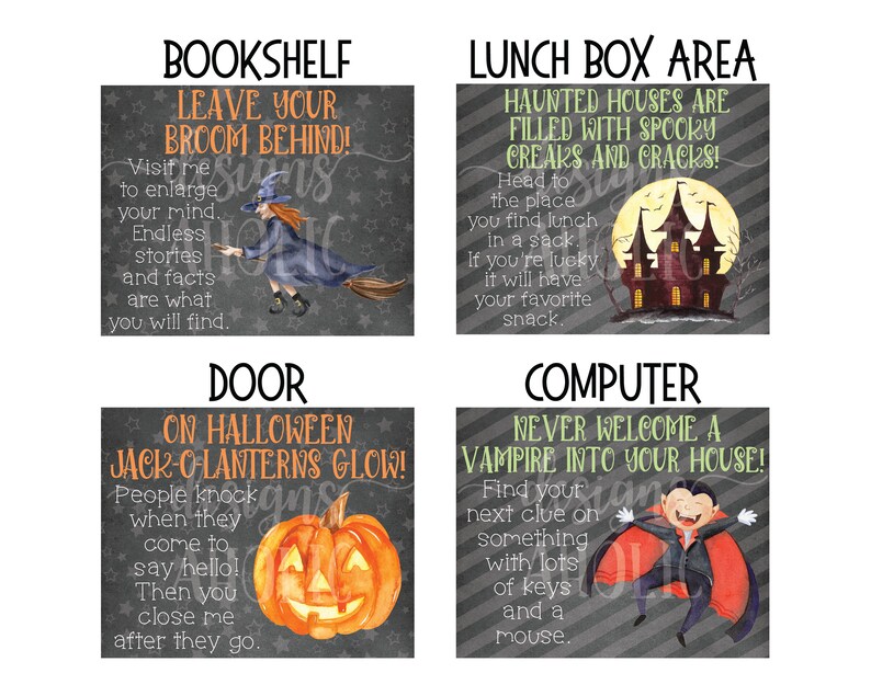 Classroom Halloween Treasure Hunt - School Halloween Treasure Hunt ...