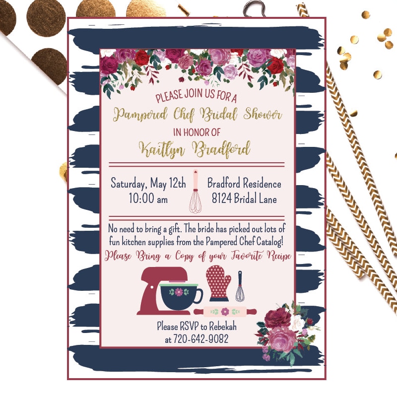 Chef Wedding Invitation - Etsy