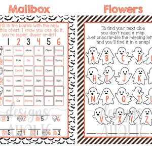 Outdoor Halloween Puzzle Treasure Hunt - Halloween Puzzle Scavenger ...