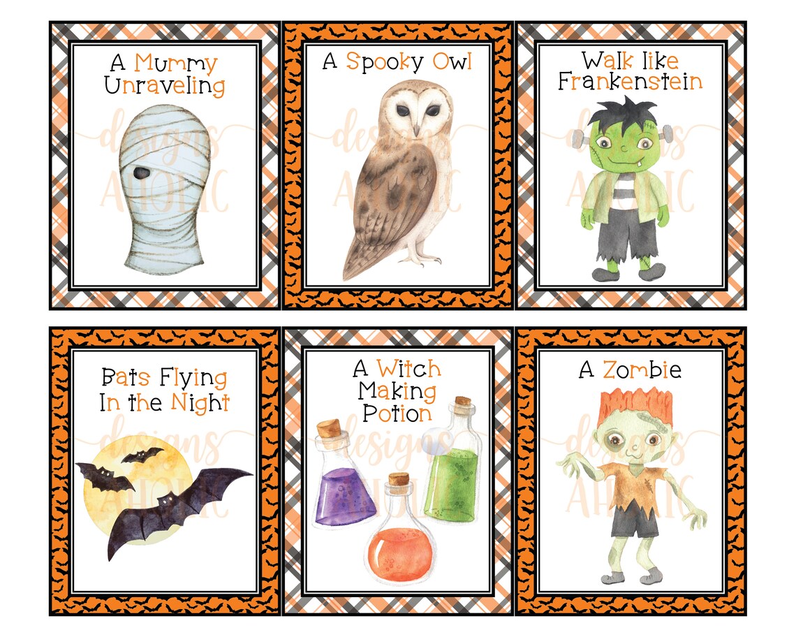 45 Halloween Charades - Halloween Charades Game - Halloween Games ...