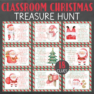 Classroom Christmas Treasure Hunt School Christmas Treasure Hunt ...
