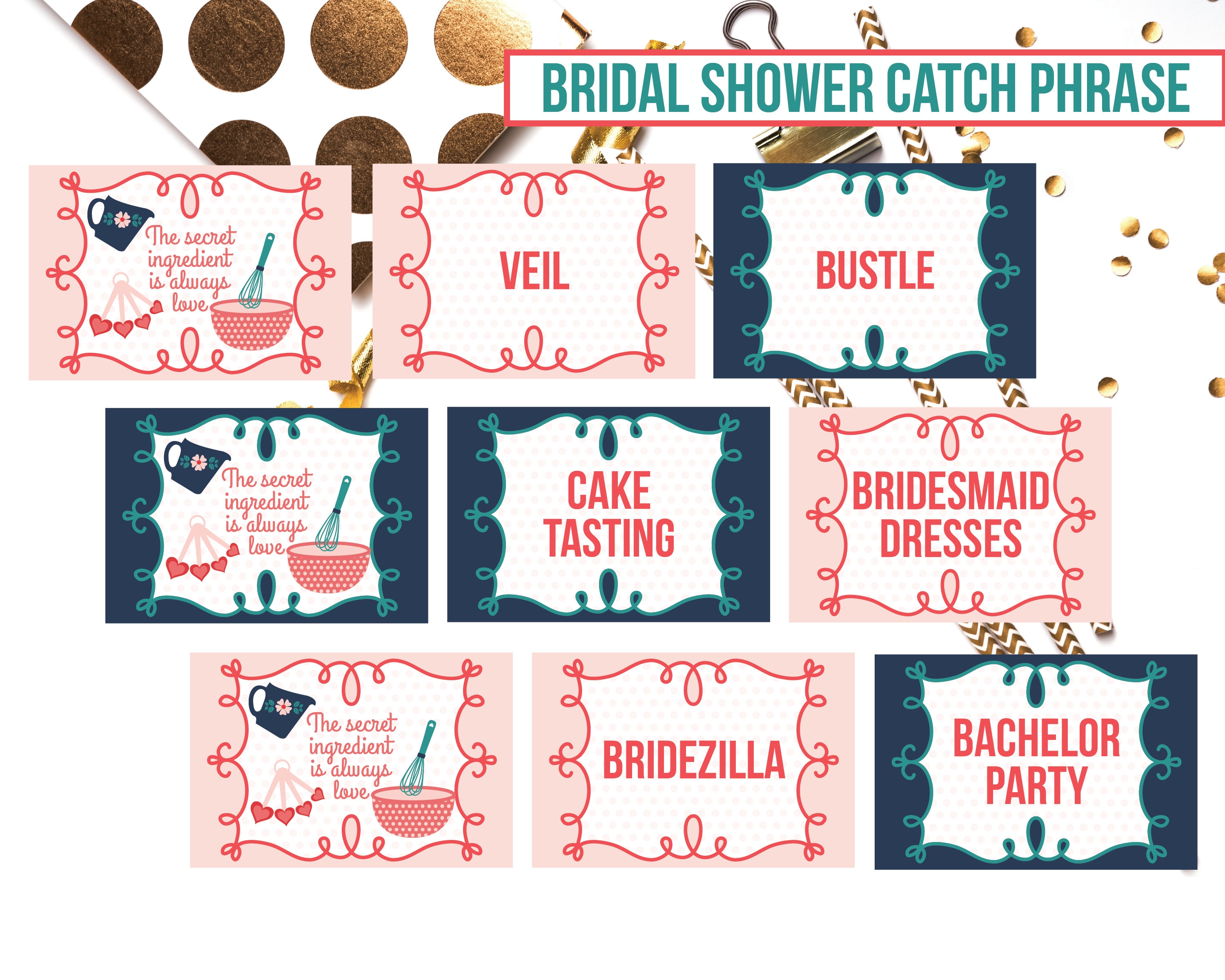 Pampered Chef Bridal Shower Party Package Printables - Pampered Chef ...
