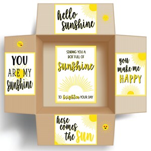 Sunshine Care Package Bundle, Sunshine Box Printables, Address Label ...