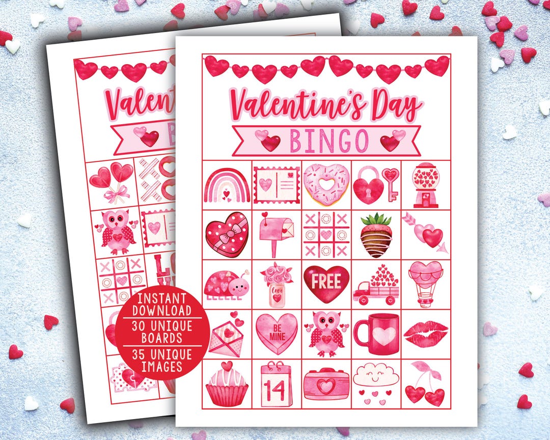 Valentine's Day BINGO Game - Valentines Bingo - Classroom Valentine's ...