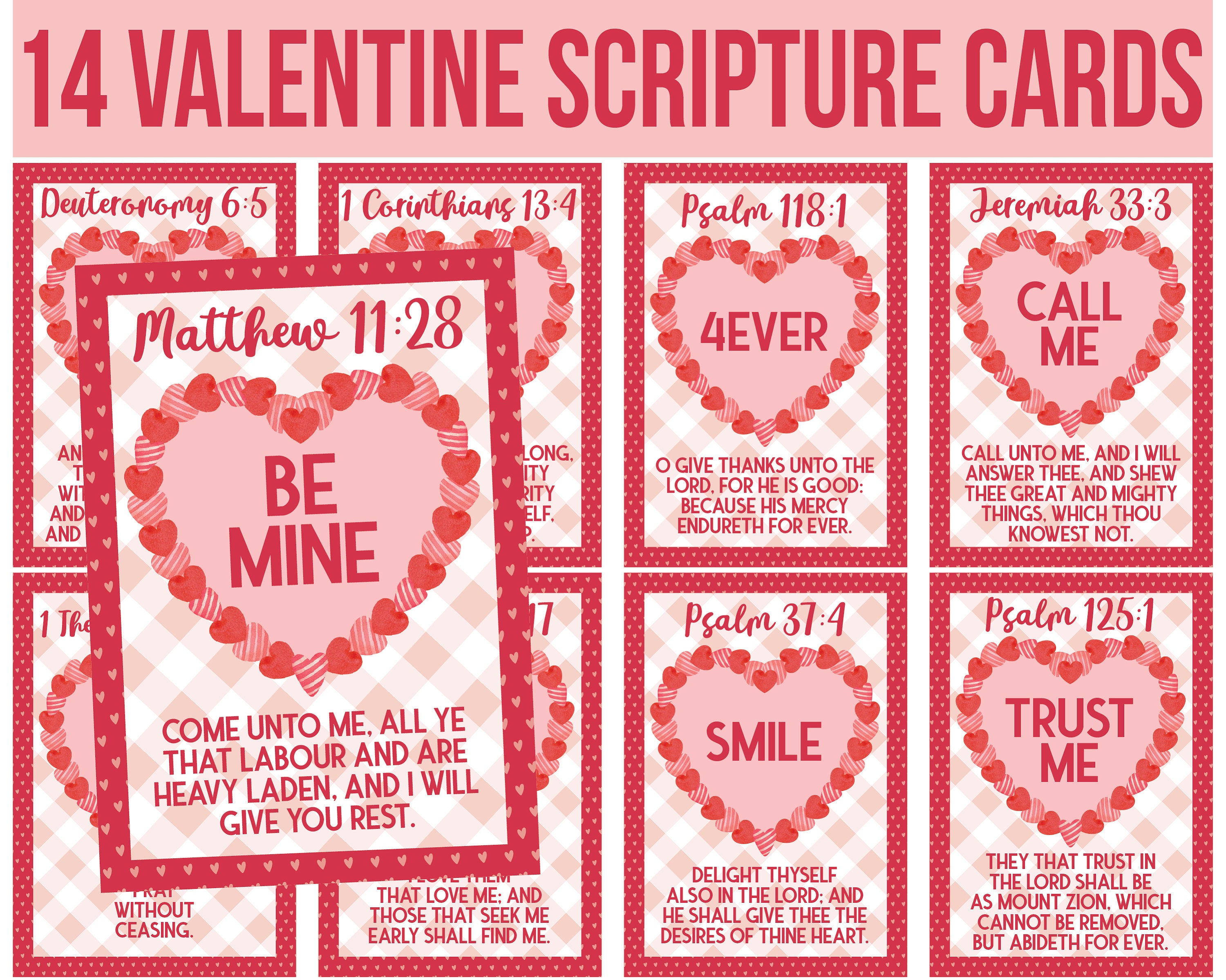 Scripture Valentine's Day Cards Scripture Valentine Gift - Etsy