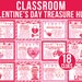 Classroom Valentine's Day Treasure Hunt Classroom Valentines Scavenger ...