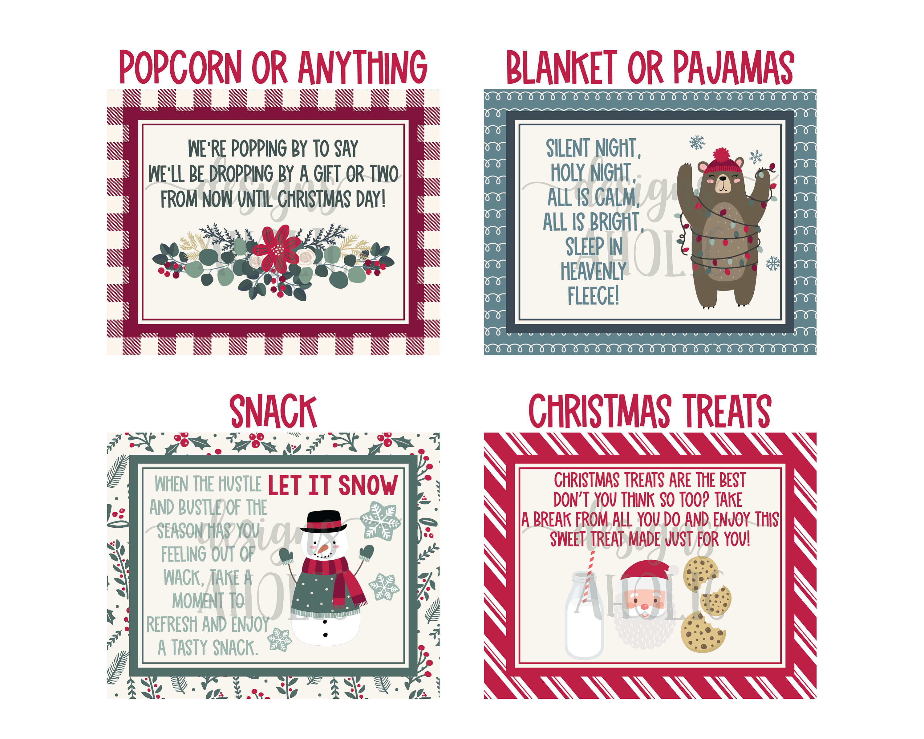 12 Days of Christmas Gift Tags Printable 12 Days of - Etsy Canada