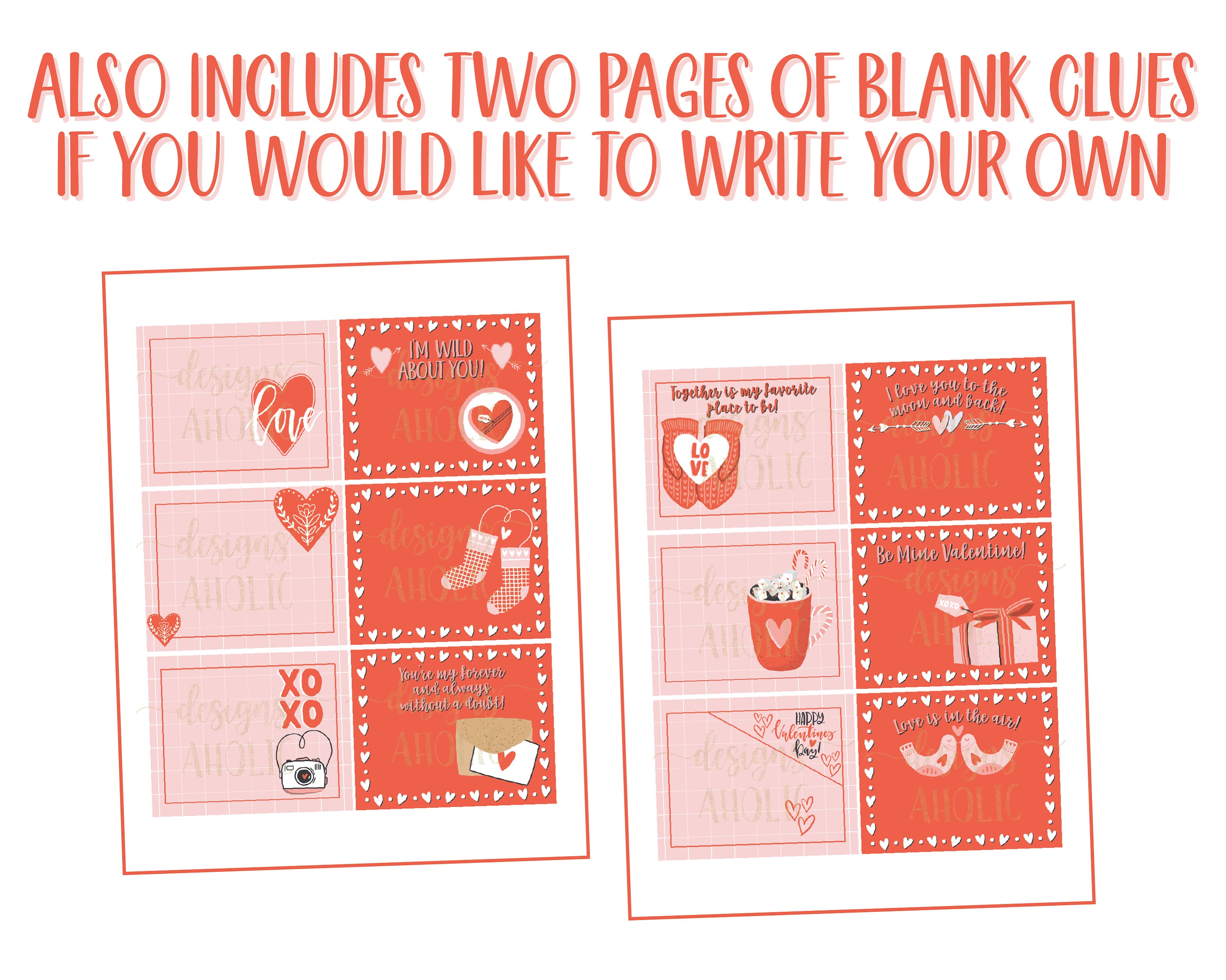 Couple's Valentine's Day Treasure Hunt - Spouse Valentines Scavenger ...