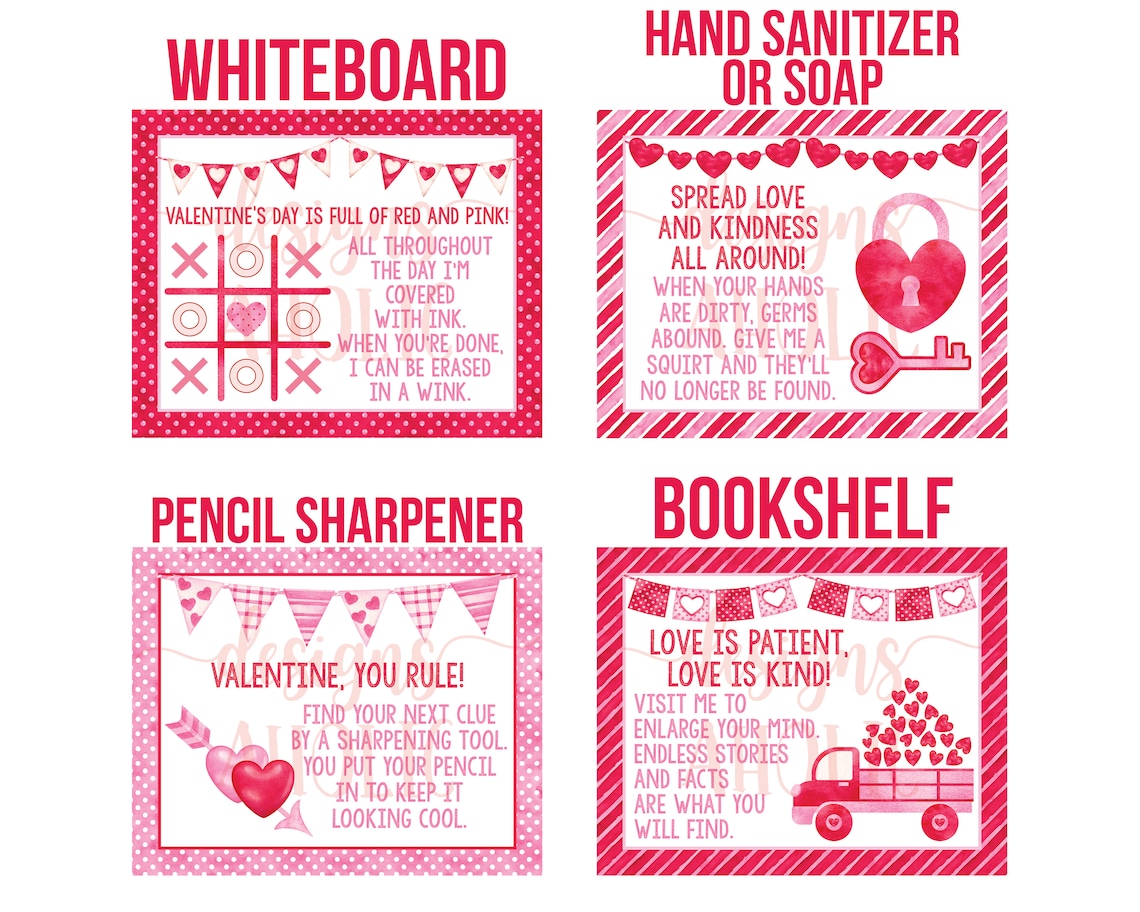 Classroom Valentine's Day Treasure Hunt - Classroom Valentines ...