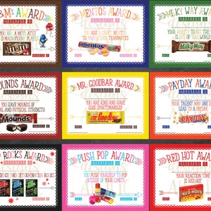 38 Softball Candy Bar Award Certificates Softball Candy Bar - Etsy UK