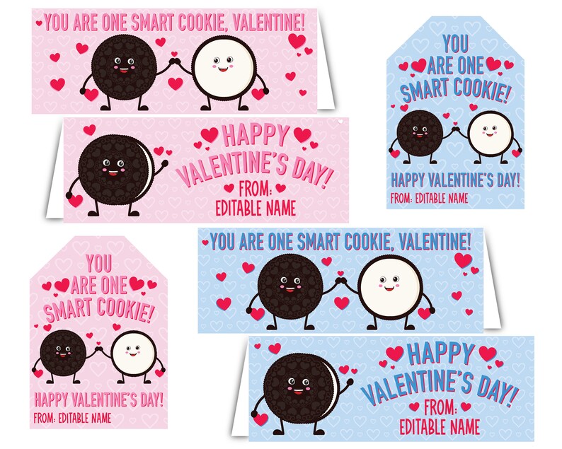 Cookie Valentines Day Bag Topper - Cookie Valentines Day Gift Tag ...