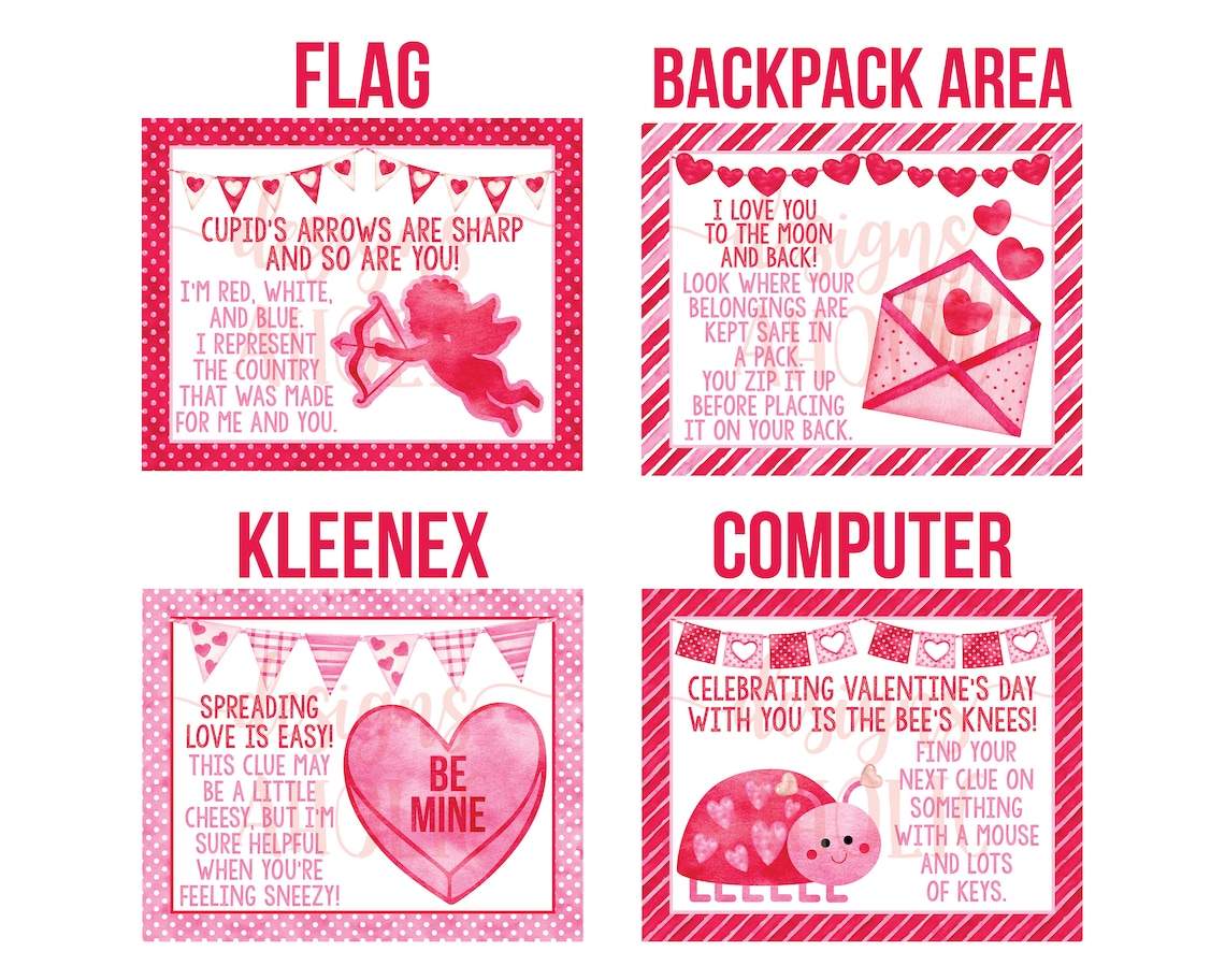 Classroom Valentine's Day Treasure Hunt - Classroom Valentines ...