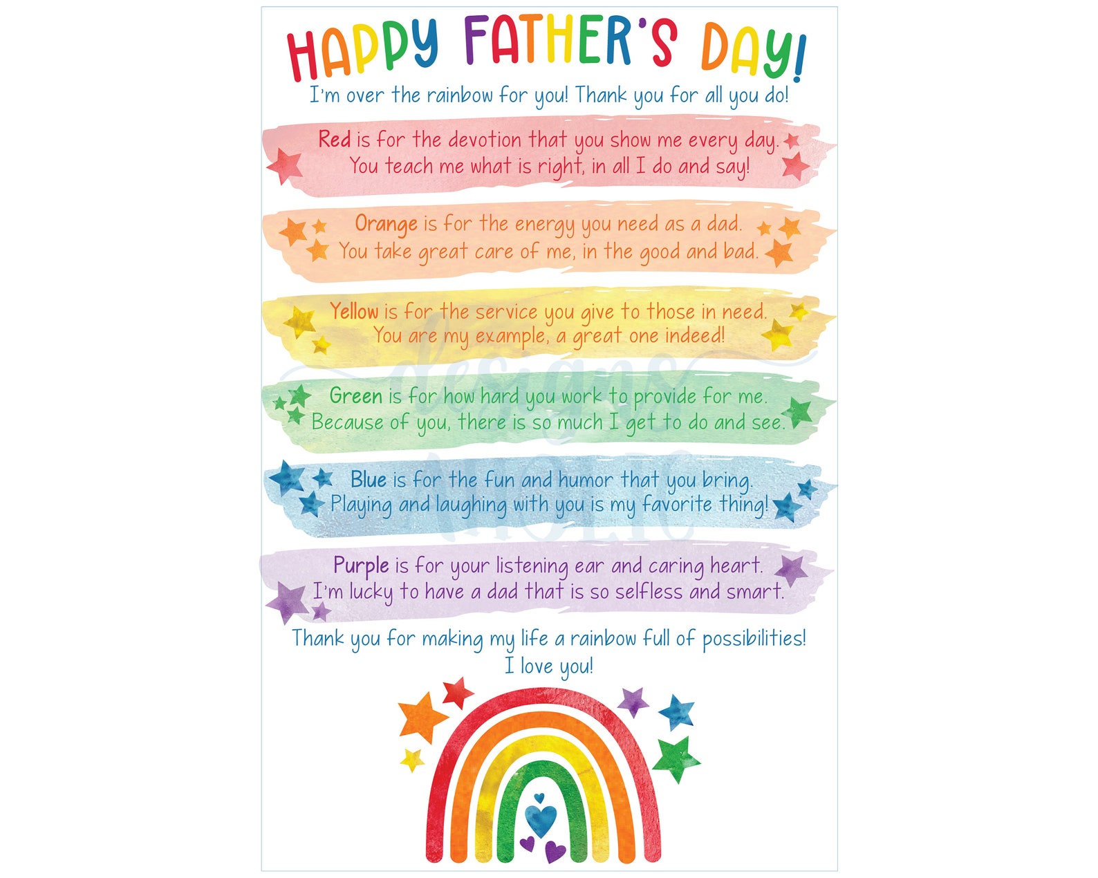 Father's Day Poem Father's Day Framed Poem Printable - Etsy