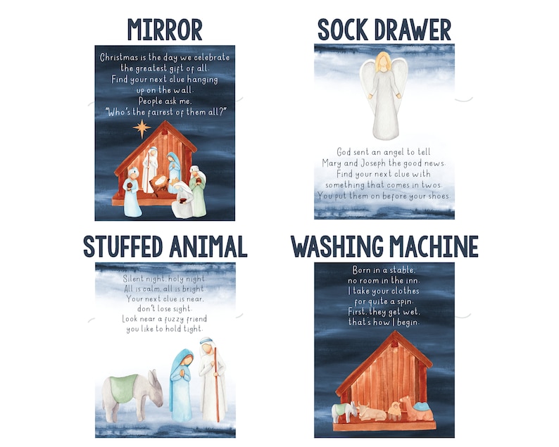 Nativity Treasure Hunt - Nativity Scavenger Hunt - Nativity Christmas ...