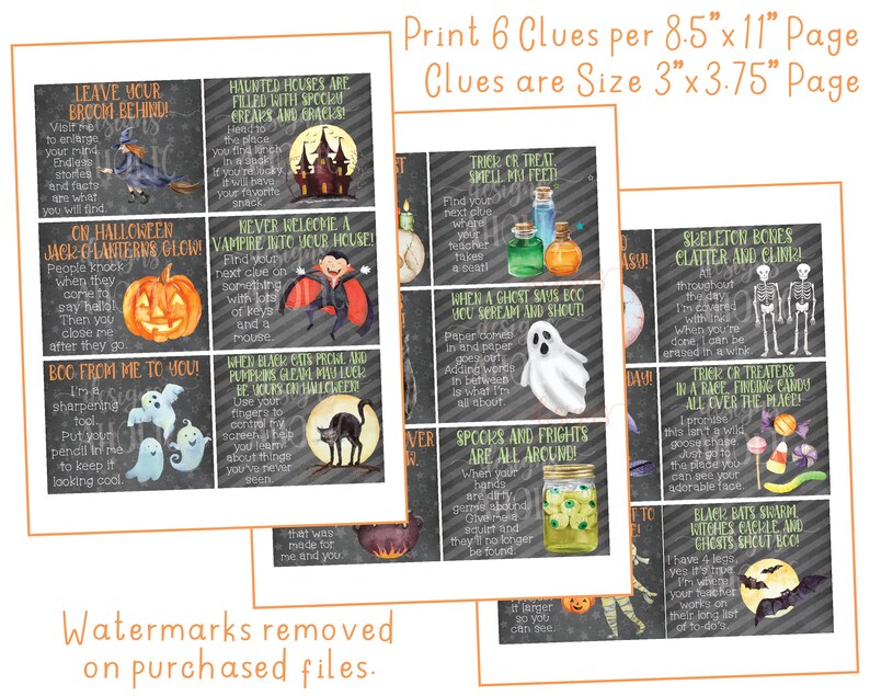 Classroom Halloween Treasure Hunt School Halloween Treasure - Etsy