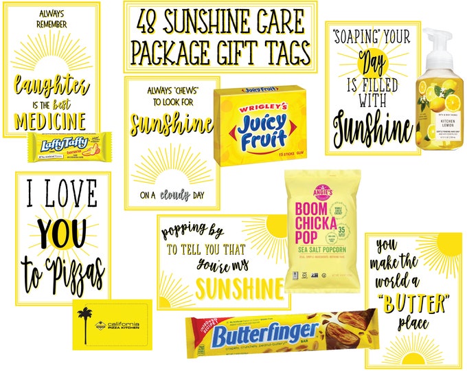 Sunshine Box Tags PRINTABLE instant Download by Lindi Haws - Etsy