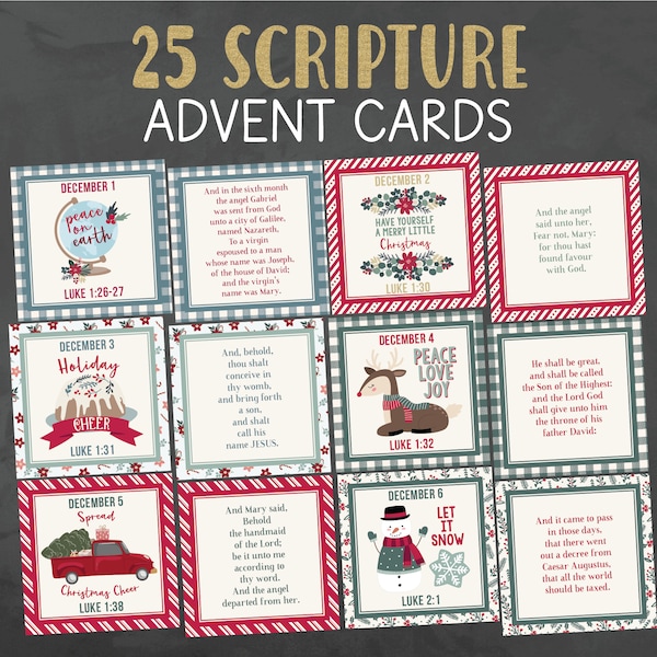 Advent Cards - Etsy