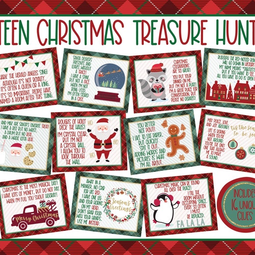 Teen Christmas Treasure Hunt Difficult Christmas Scavenger | Etsy