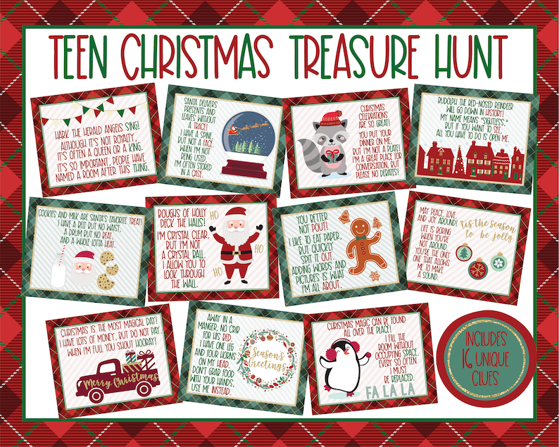 Teen Christmas Treasure Hunt Difficult Christmas Scavenger - Etsy