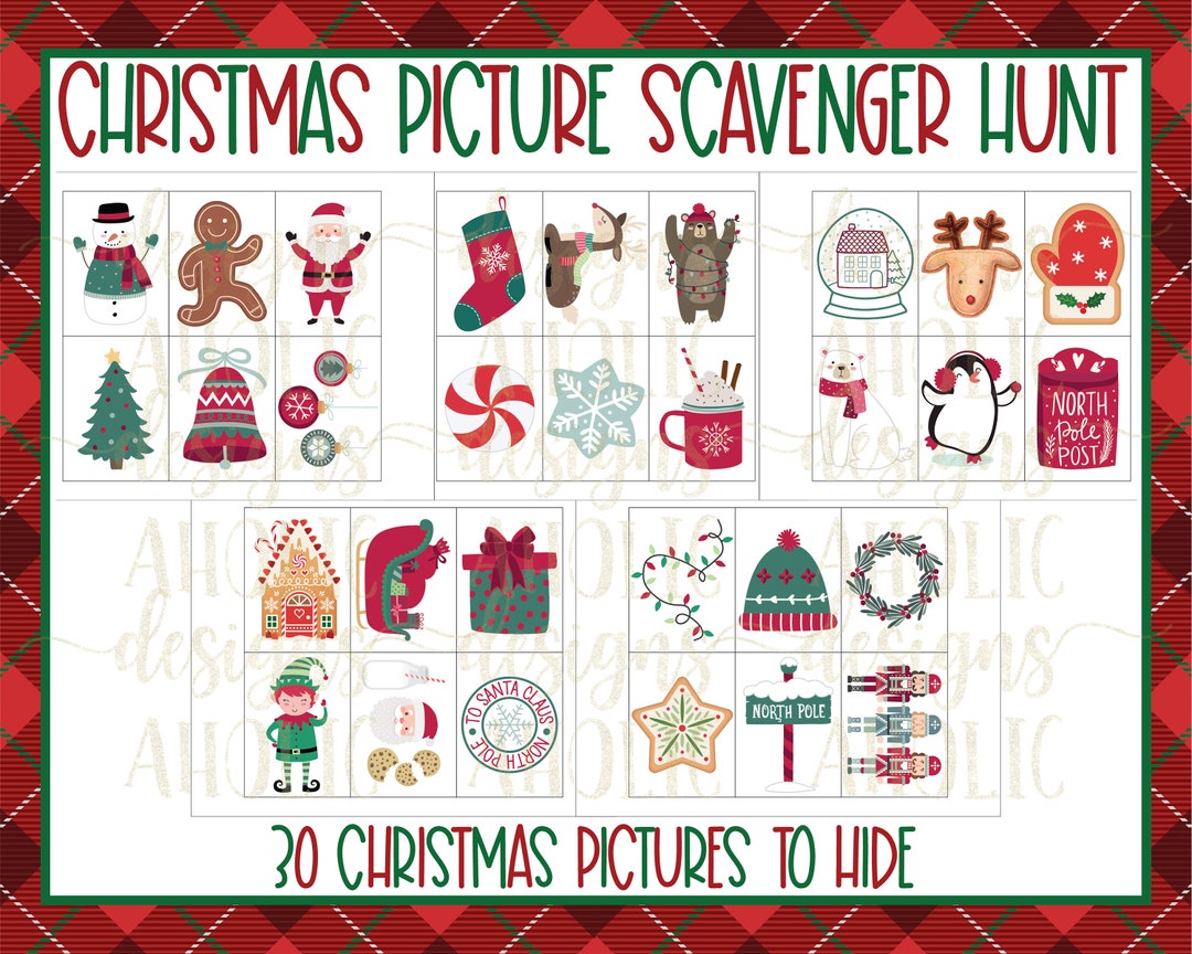 Picture Christmas Scavenger Hunt Toddler Christmas Picture Scavenger ...
