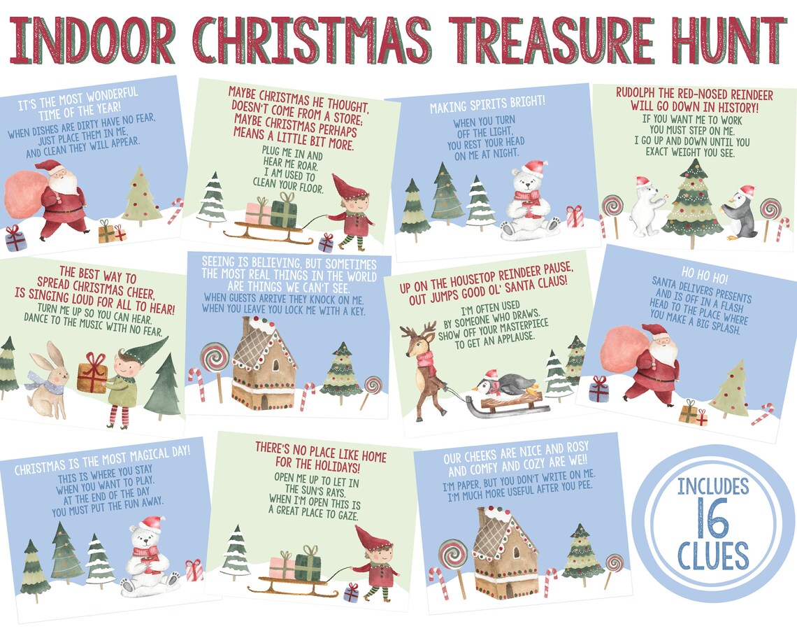 NEW Indoor Christmas Treasure Hunt Indoor Christmas - Etsy