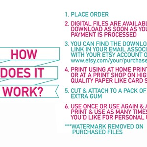 Back to School Gift Tag - Extra Gum Gift Tag - Gum Back to School Gift ...