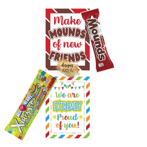 Student Candy Gift Tag Printables - College Care Package Gift Tags ...